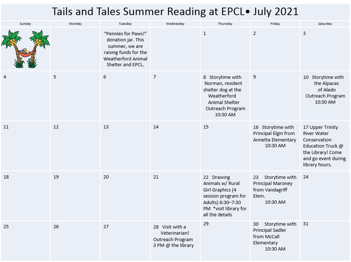July 2021 schedule update.png — Aledo Public Library